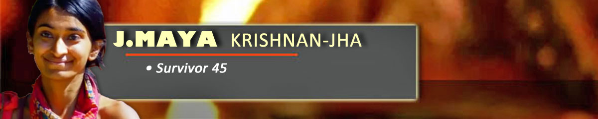 Survivor contestant J.Maya Krishnan-Jha